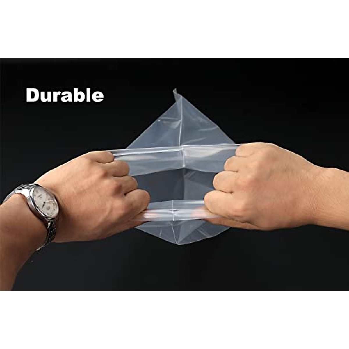 Foopama 200 PCS 1.5" x 1.5" Thick Small Clear Zip Poly Lock Plastic Bags Seal Reclosable Zip Bag Durable 2.4 Mil Jewelry Earrings Necklace Ring Coin Beads Pill Zipper Bags