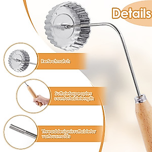 7 Pieces Rosettes Timbale Set, Rosette Iron Set with Handle, Lotus Flower Bunuelos Cookie Mold, Funnel Cake Maker Kit