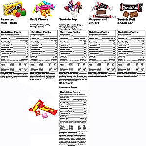 Bulk Fruit and Chocolate Candy Assortment - Tootsie Roll Fruit Chews and Original Chocolate Midges, Tootsie Pops, Starburst and Dots - 9.5 lbs - Variety Value Bundle - Individually Wrapped, 152 oz.