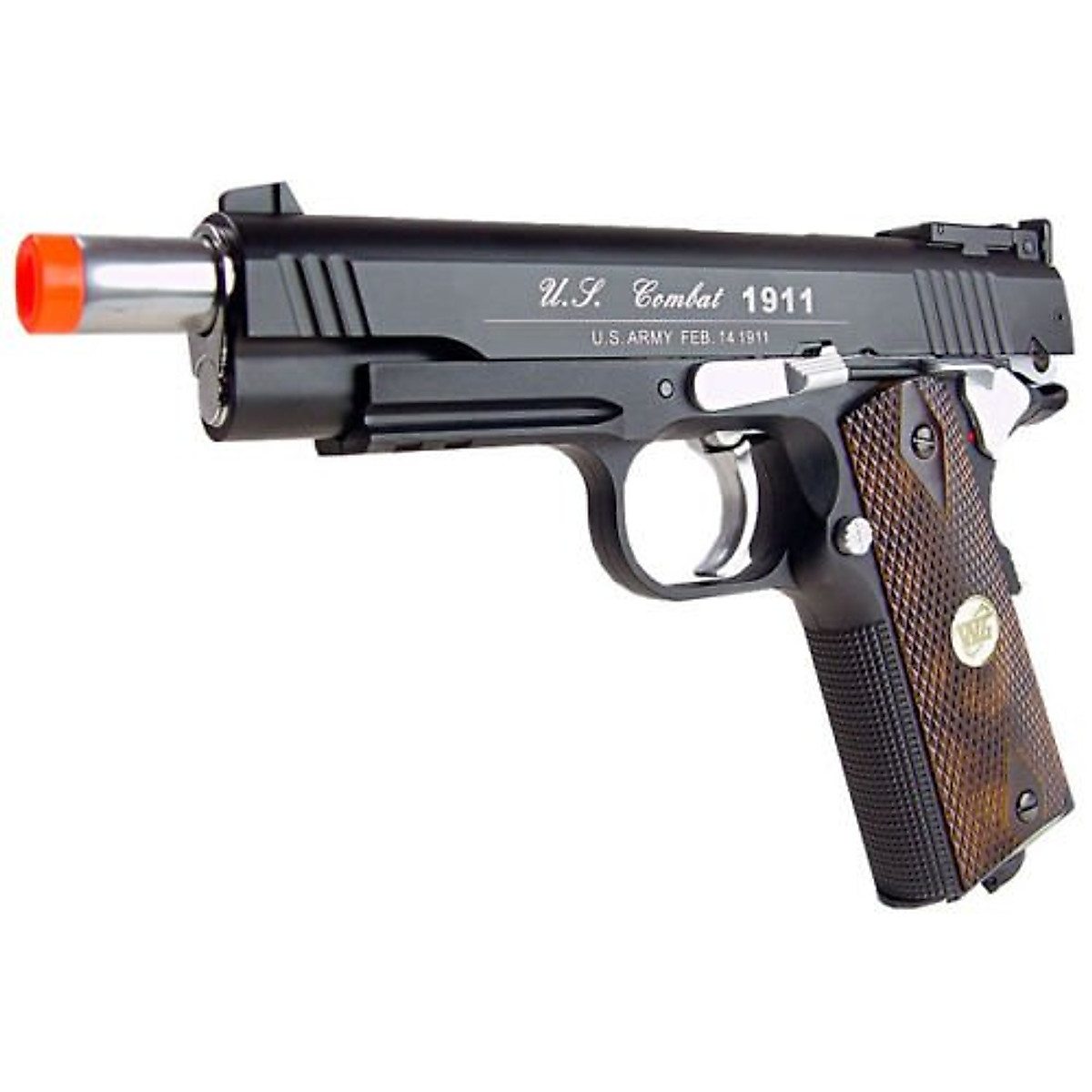 500 fps new full metal wg airsoft m 1911 gas co2 hand gun pistol w/ 6mm bb bbs(Airsoft Gun)