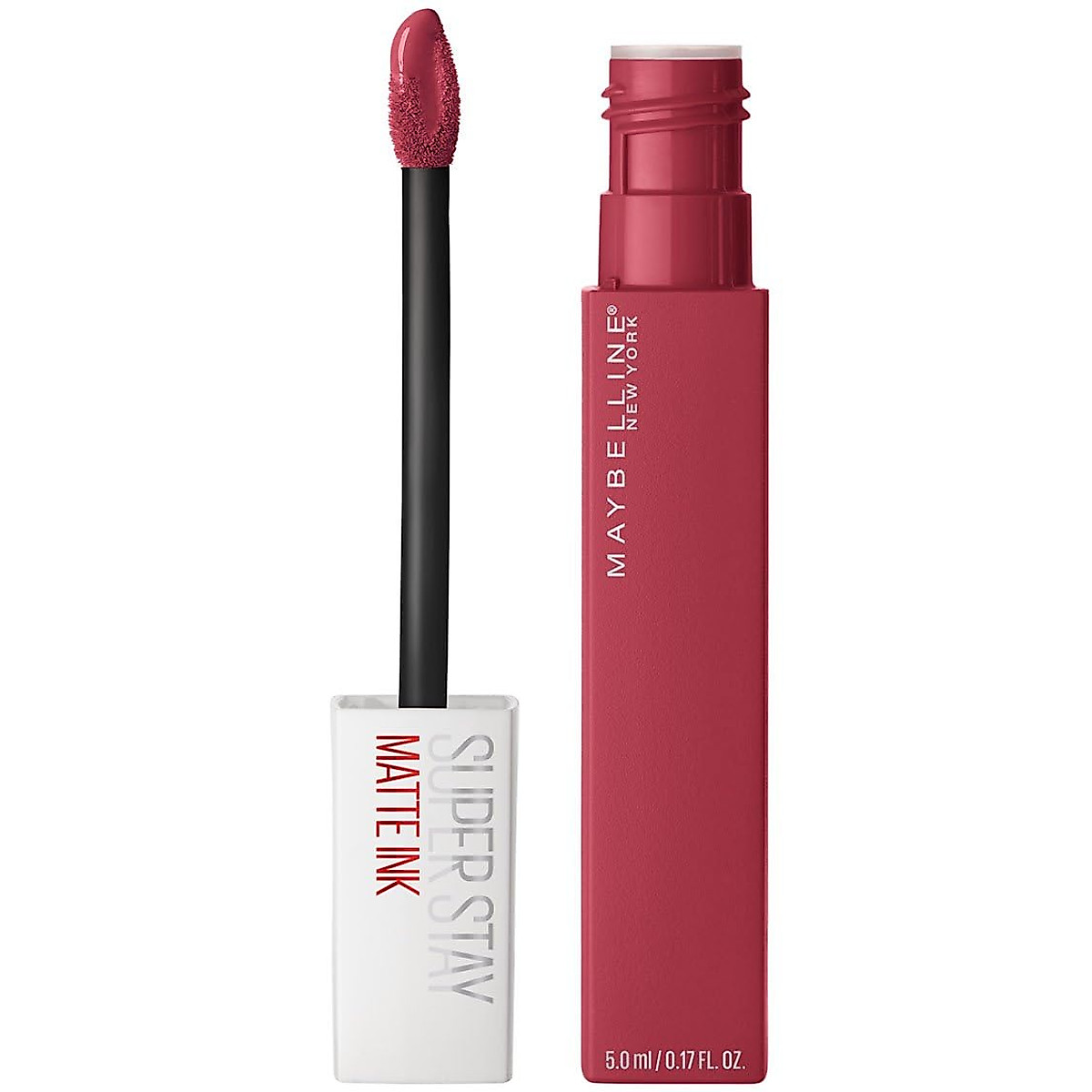 Maybelline Super Stay Matte Ink Liquid Lipstick Makeup, Long Lasting High Impact Color, Up to 16H Wear, Ruler, Deep Cranberry, 1 Count