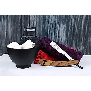 100 BLADES + Facón Professional Wooden Straight Edge Barber Razor - Salon Quality Cut Throat Shavette