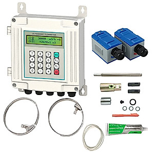 CIXIFM Ultrasonic Flow Meter Clamp On Water Flow Sensor with Flow Sensors Water Flow Detector Digital Pipe Ultrasonic Flow Meter Liquid DN32-DN80 0-90℃(Converter +Small Flow Transducer)