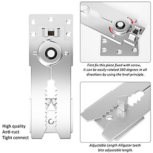 Rezlli 4 Pack Sectional Couch Connectors,Metal Couch sectional connectors with Mounting Screws,Universal Sectional Clips Sofa Connection Bracket Hooks Buckle for Sliding Sofas