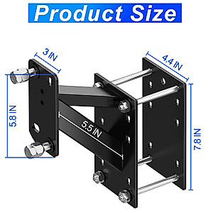 Trailer Spare Tire Mount,RV Spare Tire Carrier,Boat Trailer Spare Tire Mount,Heavy Duty 160 Lbs Lock Holder,Fits 4 & 5 & 6 Lugs Trailer Wheels on 4", 4.25",4.5'', 4.75'', 5'' and 5.5'' Bolt Patterns