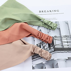 Dizila 9 Pieces Non Slip Silky Chiffon Elastic Triangle Headscarf Scarf Headbands Head Kerchief Hair Bandanas Turban Accessories for Women Girls Teens