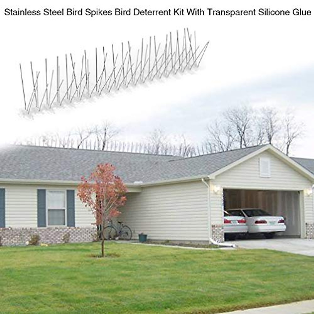 Cabilock Doves 10pcs Nails Metal Deterant Spinners Stainless Steel Pigeon for Pigeon and Other Small Birds 30cm