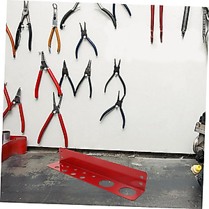 CRILSTYLEO Storage Hanging Board Tools Storage Rack Garage Organization Holder Garage Cabinets System Convenient Hardware Holder Tool Holder Warehouse Tool Shelf Wall Mount Rack Steel Red