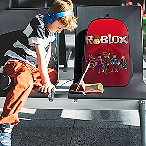 erlzpsu Lightweight Simple Personality Design Durable 17" Backpack Boys Girls Shoulder Bags Large Capacity