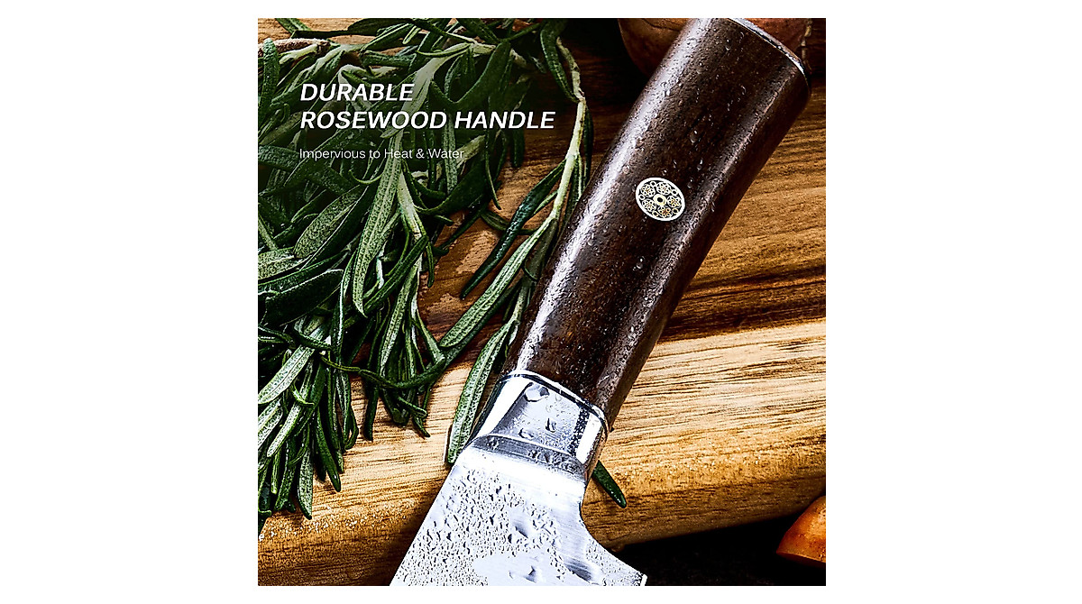 KYOKU Daimyo Series Kitchen Knife Set - 7" Nakiri + 10'' Bread Knife