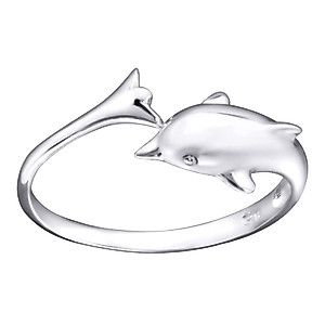 SAE99 Dolphin .925 Sterling-Silver Toe Ring (Adjustable)