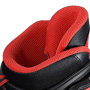 4 Colors Adjustable Light up Full Protection Roller Skates for Girls Boys Tennagers (Blue, M) Medium