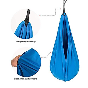 Therapy Swing for Kids with Special Needs (Hardware Included),Pod Swing Chair for Sensory Integration Indoor Outdoor Hammock Adjustable Hanging Chair