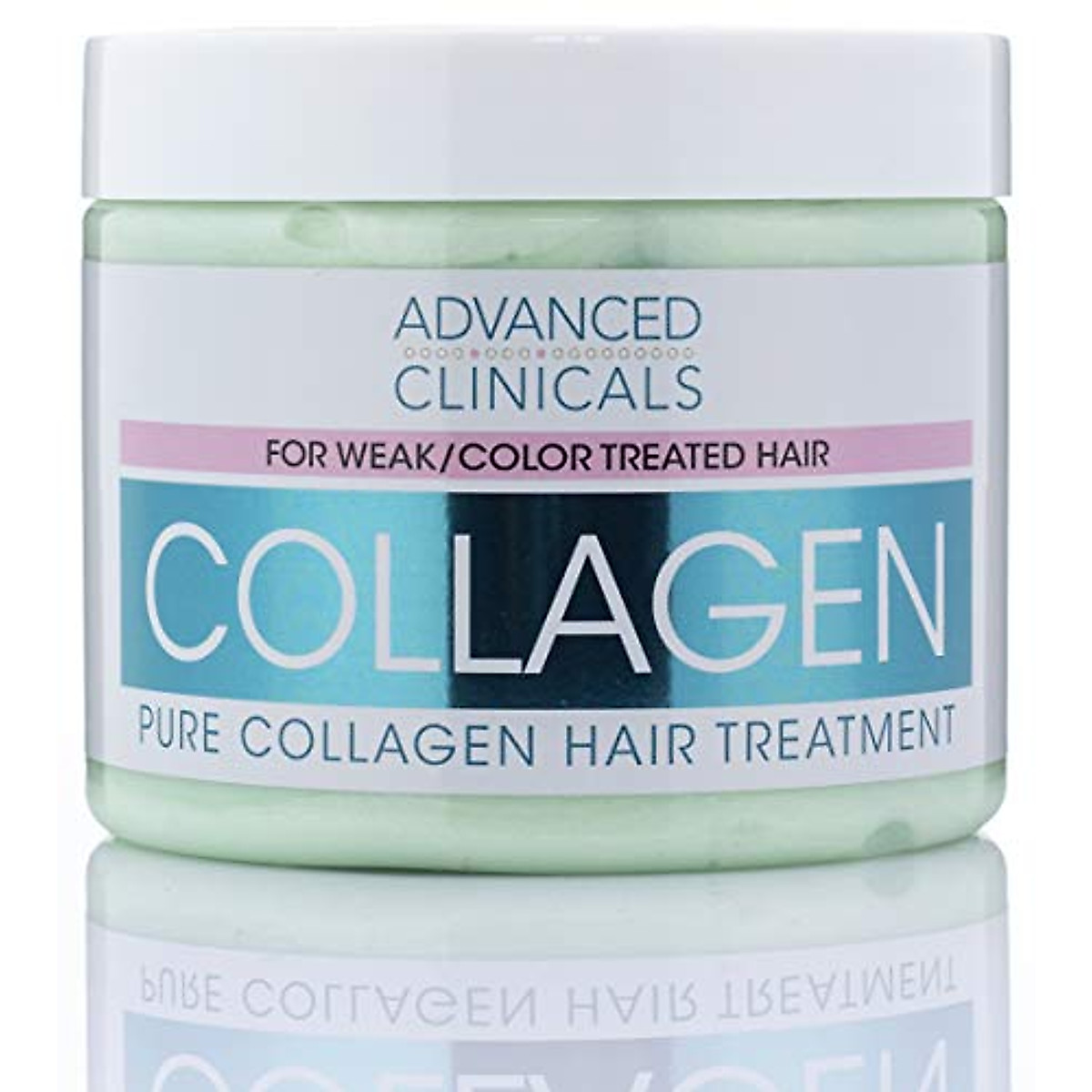 Advanced Clinicals Collagen Hair Mask Treatment Deep Protein Conditioner To Strengthen Color-Treated Hair, Fortifying Hair Repair Mask W/Quinoa & Coconut Oil Restores Weak Hair, Large 12 Fl Oz