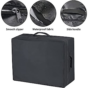 Tri-Fold Mattress Carry Case Bag Skyour Waterproof Foldable Memory Foam Narrow Twin Mattress Cases Cover Sturdy Carrying Storage Bags for 4-6in Queen Tri-Fold Guest Bed Mattress 40x18x28in