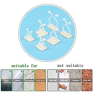 Plant Climbing Wall Fixture Clips,100Pcs Plant Fixer Self-Adhesive Hook,Garden Vegetable Plant Support Binding Clip Invisible Wall Vines,Fixture Wall Sticky Hook Fixing Clip Vines Holder (B-100 Pcs)