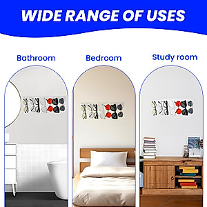 Ubamdom 2 PCS Sunglasses Organizer, Large Acrylic Sunglasses Holder Organizer, Wall-Mounted Sunglasses Holder Organizer, Eyeglasses Hangers for Entryway, Living Room and Bedroom (White)