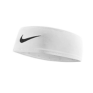 Nike Fury Headband (One Size Fits Most, White/Black)