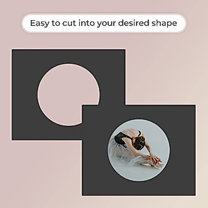 Frametory, 8x10 Black Uncut Picture Mat Boards, Backing Boards for Frames, Photos, Crafts - Pack of 12