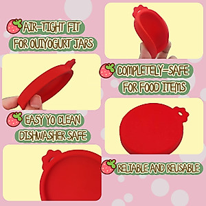 for Oui Yogurt Jar Lids - 8 pack Oui Lids for Yoplait Yogurt Container Reusable Silicone Jar Lids for Oui Yogurt jars in 8 colors