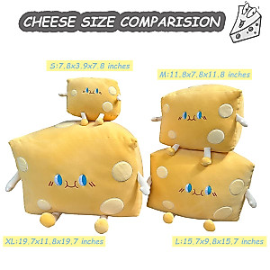 Goylmc Cheese Stuffed Toys - Food Bread Plush Pillow - Home Decoration Christmas Birthday Gift for Kids Boys Girls (Small)