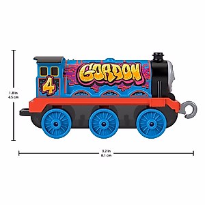 Thomas & Friends Graffiti Gordon Push-Along Train Engine for Preschool Kids Ages 3 Years and Up