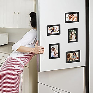 FYY Picture Frame 4x6, 5 Pack Magnetic Photo Frames for Refrigerator, Magnetic Picture Frames suitable for Fridge, Dishwasher, Locker and Office Cabinet, Horizontally or Vertically