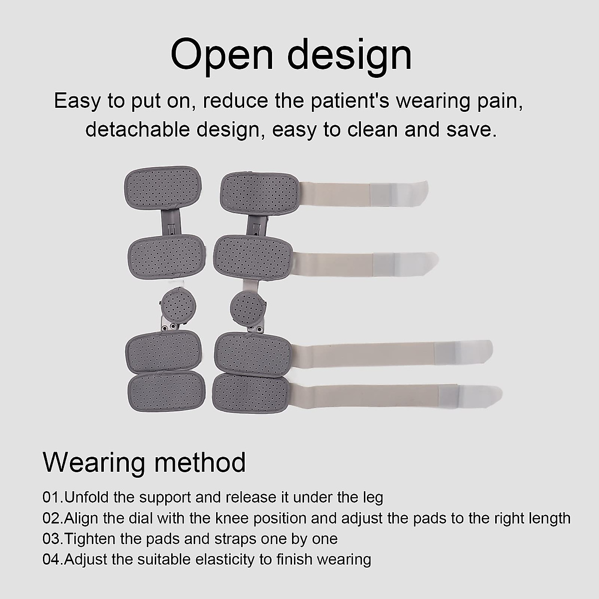 Hinged Knee Brace, Post Op Knee, Universal Knee Immobilizer Protector, Dual Side Limited Angle Disc, Limit Dual Hinge Design for ACL MCL PCL Injuries