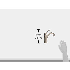 KRAUS KBF-1201SFS Arlo Single Handle Basin Bathroom Faucet with Lift Rod Drain and Deck Plate, Spot-Free All-Brite Stainless Steel