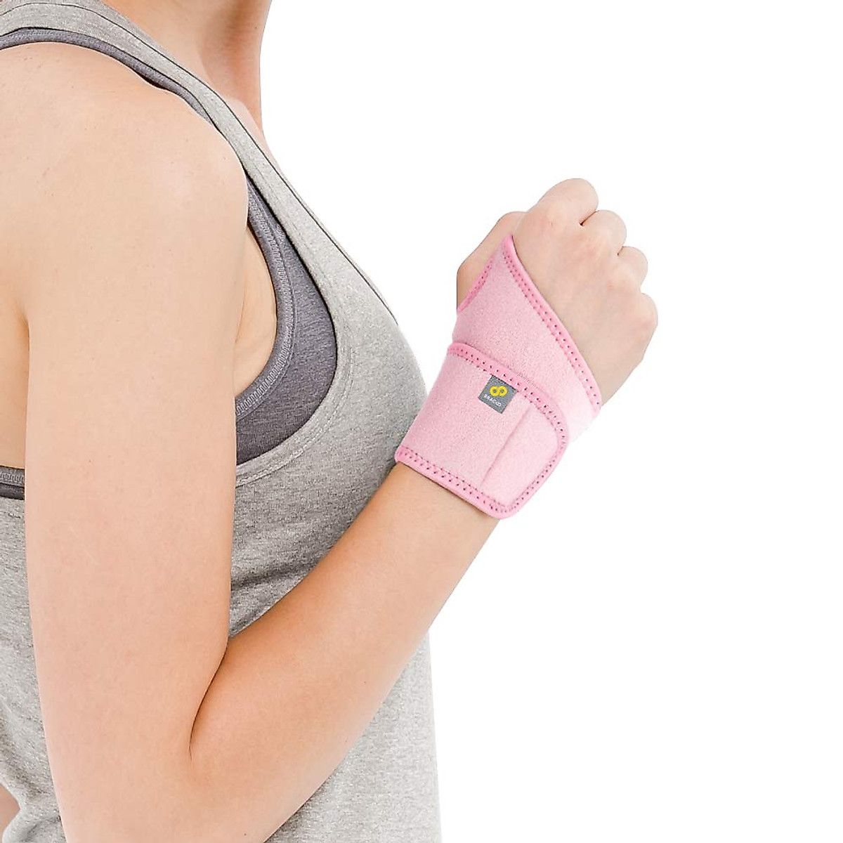 Bracoo Wrist Compression Wrap Brace for Carpal Tunnel, Adjustable Support Strap bands,Weightlifting, Fitness, Tendonitis, Arthritis, Joint Pain Relief, Wrist Tendonitis, Right & Left Hand, WS10