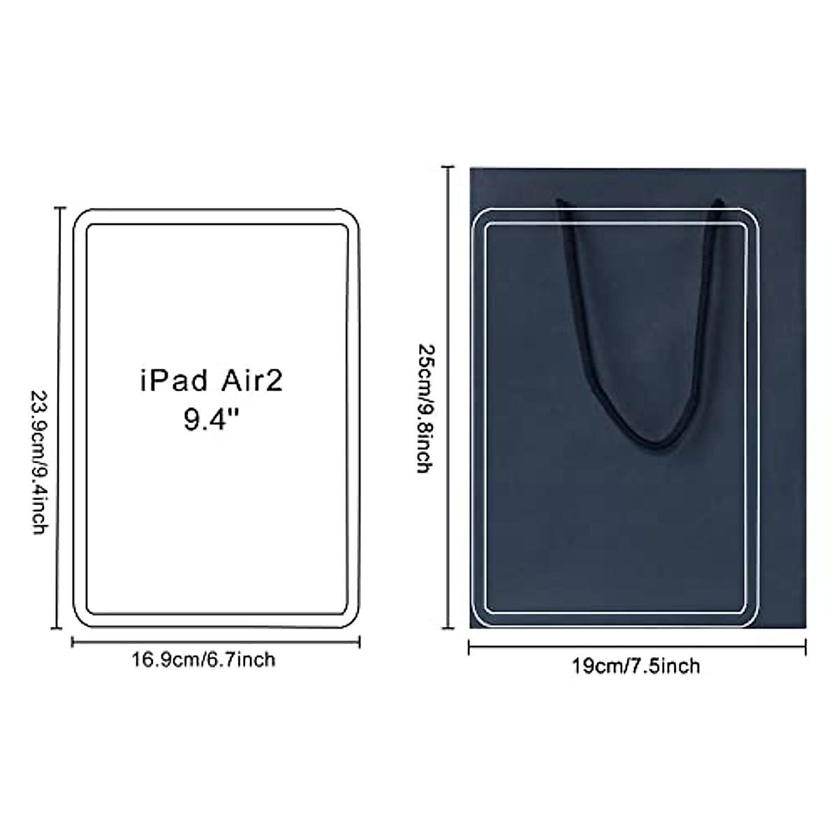 Sdootjewelry Navy Gift Bags, Kraft Paper Gift Bags with Handles, 50 Pack Heavy Duty Matte Tote Paper Bags, 7.5 x 3.1 x 10.2 Shopping Bags, Kraft Bags, Party Bags, Retail Bags for Christmas Business