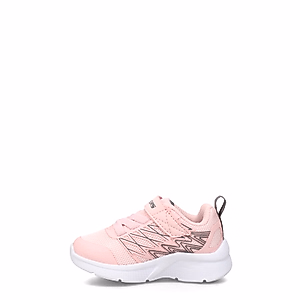 Skechers Girls Microspec-Bold Delight Sneaker, Light Pink, 11 Little Kid
