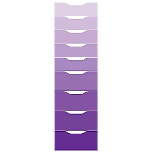 Decals for Alex Drawers in Purple Ombre, Self-Adhesive Decals, Peel and Stick Furniture Stickers/Decals, Removable Furniture Skin for The Alex Unit, Furniture NOT Included (for 9-Drawer uni)