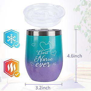 Kolewo4ever 13pcs Nurse Appreciation Gift Sets Nurse Gift Box for Women, Nurse Practitioner Gifts,Nurse Graduation Gift,Nurse Week Gift RG Gift - Wine Tumbler Gift Set for Nurse