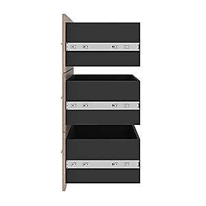 Bestar 3 Drawer Set for Pur Shelving Unit in Rustic Brown