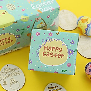 Gift Wrapping Papers, Easter Egg Rabbit Sheep Chick Wrap Paper, Happy Easter Theme Gift Wrap Paper for Kids Girls Boys Family Friends in Eater Day or Birthday Party, 20 x 28 inches per sheet(6 sheets)