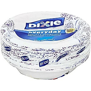 Party Dixie Everyday Disposable Paper Bowls, 10 oz, 42 count - 3 Pack