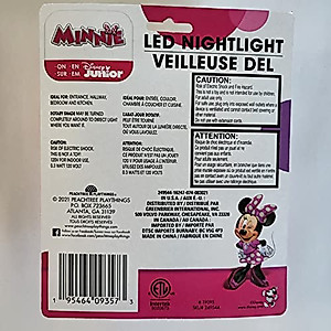 Intertek Disney Junior Minnie Mouse LED Night Light, Pink