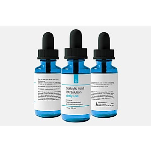 Pure Original Ingredients Salicylic Acid 2% Solution (30 mL) by Pure, Treats Acne, Hyper-pigmentation, & Premature Aging, Daily Use Facial Serum