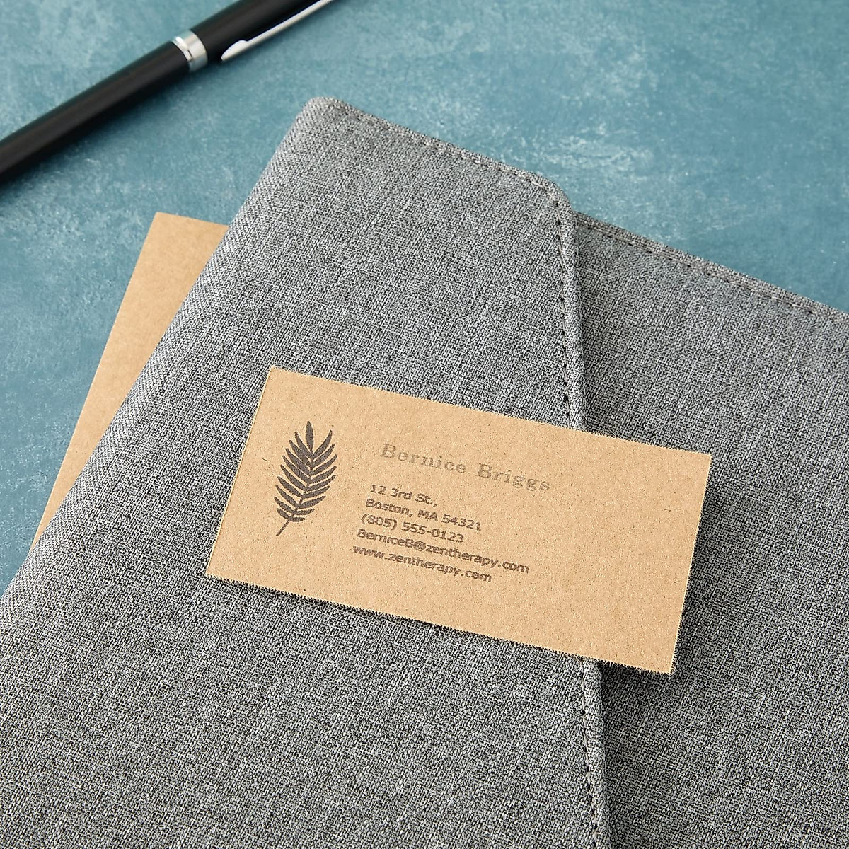 Juvale 1000 Piece Blank Printable Business Cards 3.5 x 2, Kraft Paper Perforated Cardstock for Inkjet and Laser Printers, 10 Cards Per Sheet (Brown)