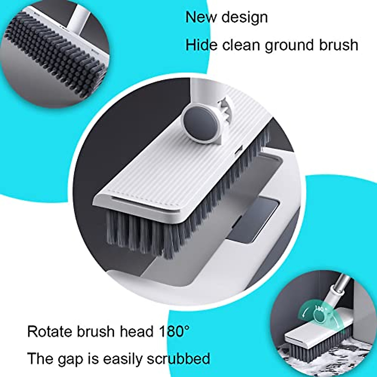 FEMUN,Broom and Dustpan Set,Kitchen Broom,Broom and Dustpan Set Heavy Duty,Cheap Broom,Folding Broom,Broom Set-Applicable to Bedroom, Living Room, Office, Study, Classroom, Bathroom, Dining Room。