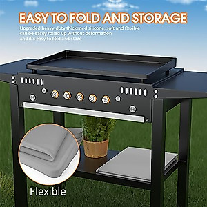 Silicone Griddle Cover for 28" Blackstone Grill -Upgraded Full-Edge Design, Heavy Duty Food Grade Silicone Griddle Mat - All Season Protective Griddle Top Cover for Blackstone Grill