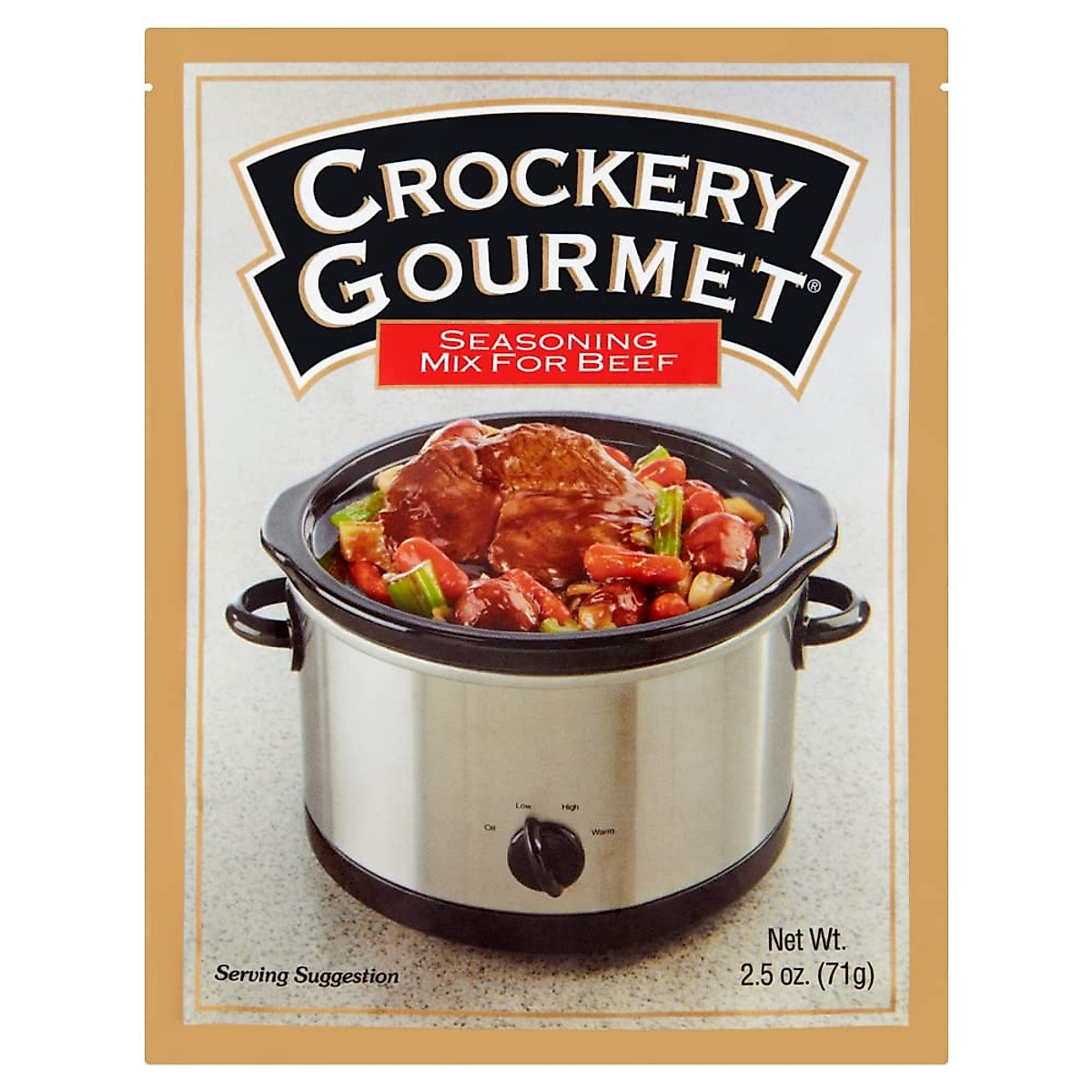 Crockery Gourmet Seasoning Mix for Beef, 2.5-Ounce Packets (Pack of 6)