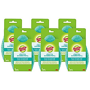 Scotch-Brite Non-Scratch Tub & Tile Scrubber Refill Pads, Pack of 6