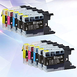 [ 10 Pack ] Smart Gadget Compatible Ink Cartridge Replacement Brother LC 75XL LC75XL LC75 [4B+2C+2Y+2M] | Use with MFC-J6510DW J6710DW J6910DW J435W J625DW J280W J5910DW J825DW Printers
