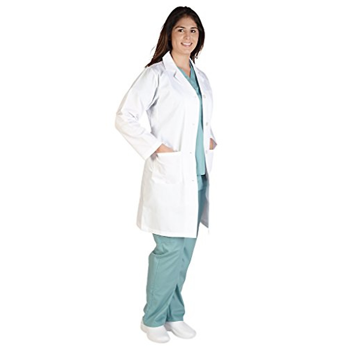 M&M SCRUBS Womens lab Coat - Lab Coat XL White