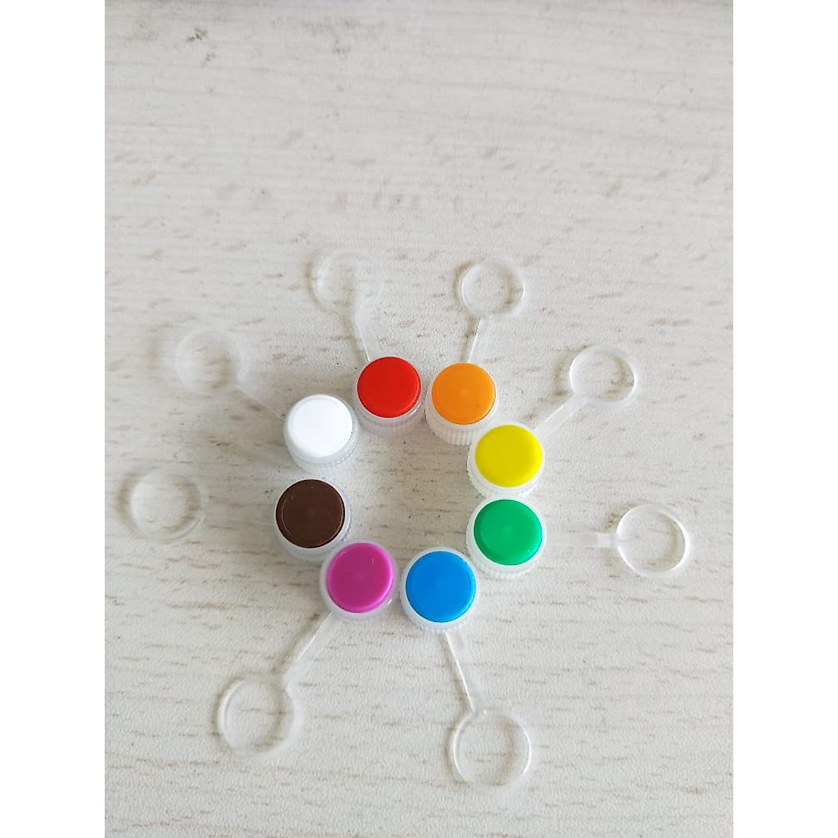 D005-0.5ml colour screw cap for vertical sample freeze tube with ten colour insert cap, chain cap or without chain cap (100 Natural Color chain-less)