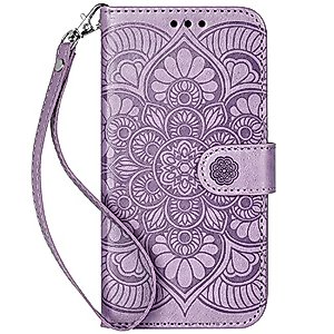 Ateeky iPhone 11 Wallet Case, [Stand Feature] Protective PU Leather Flip Cover with Credit Card Slot[Side Cash Pocket][Magnetic Closure] (Purple)