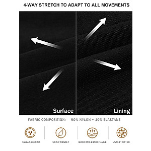 Comdecevis Men's Cargo Jogger Pants Stretch Sweatpants Slim Fit Tactical Pants with Zipper Pockets Casual Trousers Black 3X-Large