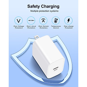 Pixel 8/7/6/5/4/3 Fast Charger, 2Pack 20W USB C Charging Block + 6FT USB C Cable Cord for Google Pixel 8/8 Pro/7/7 Pro/7a, 6a/6/Pro, 5/4/3/2/XL, Phone 15, Galaxy, Android Phones